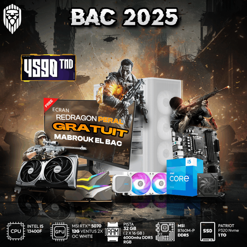 BAC 2K25 V5 | INTEL I5 13400F | RTX 5070 12G | 32GB | 1TO
